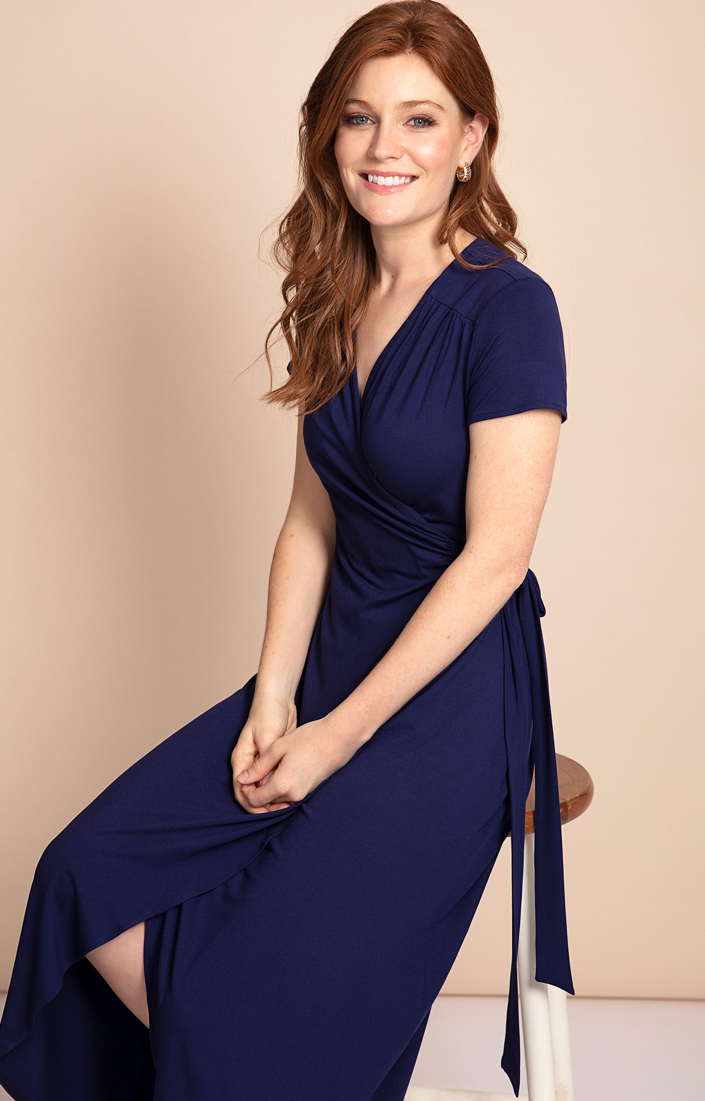 Darcie Wrap Dress Eclipse Blue - Robes de Mariée et Prêt-à-Porter ...