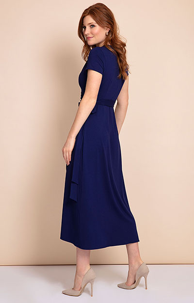 Darcie Wrap Dress Eclipse Blue - Robes de Mariée et Prêt-à-Porter ...
