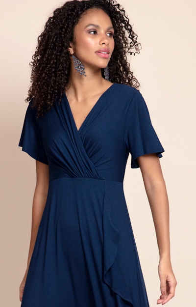 Robe Waterfall Bleu Marine - Robes de Mariée et Prêt-à-Porter Habillé ...